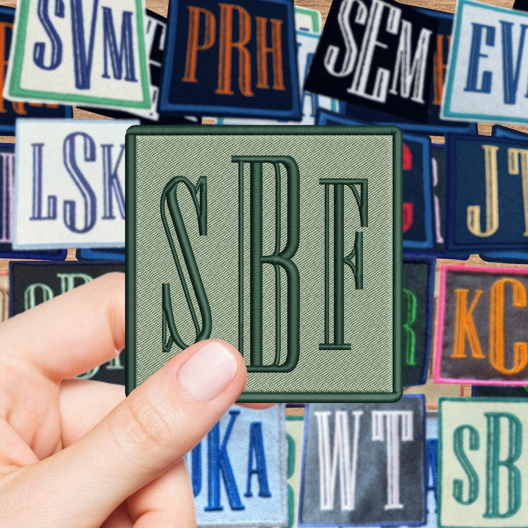 Custom Personalized Square Monogram Initials Name Patch, Made With Logo ...