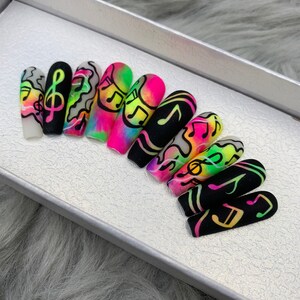 Musical Notes Nails Art - A207 - Etsy