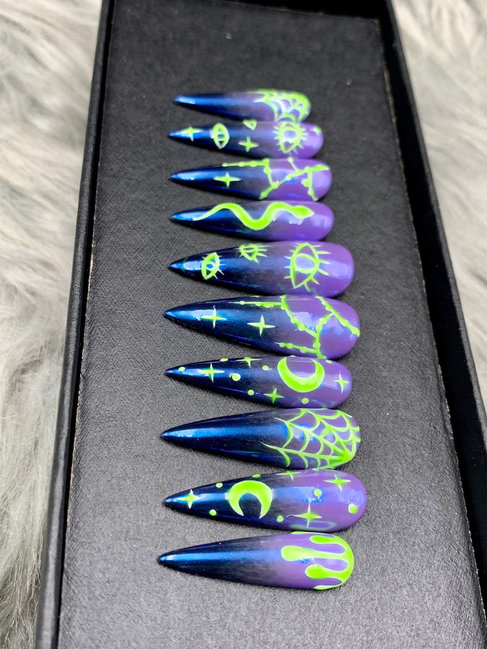 Ombre Fake Nails Fake Nails Glue on Nails Press on Nails - Etsy