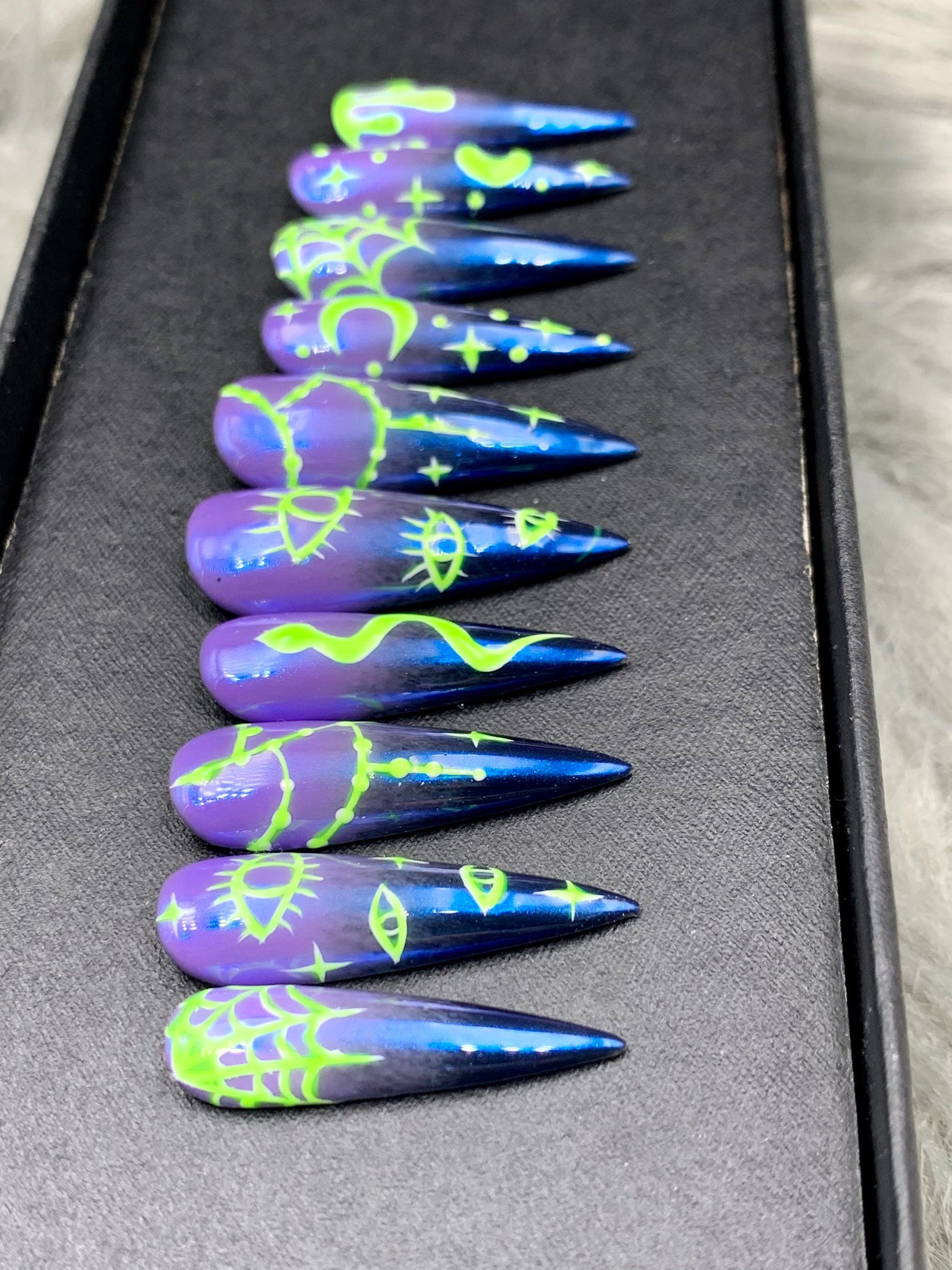 Ombre Fake Nails Fake Nails Glue on Nails Press on Nails - Etsy