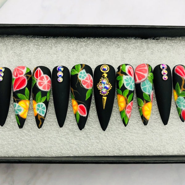 Cute Fake Nails - Etsy
