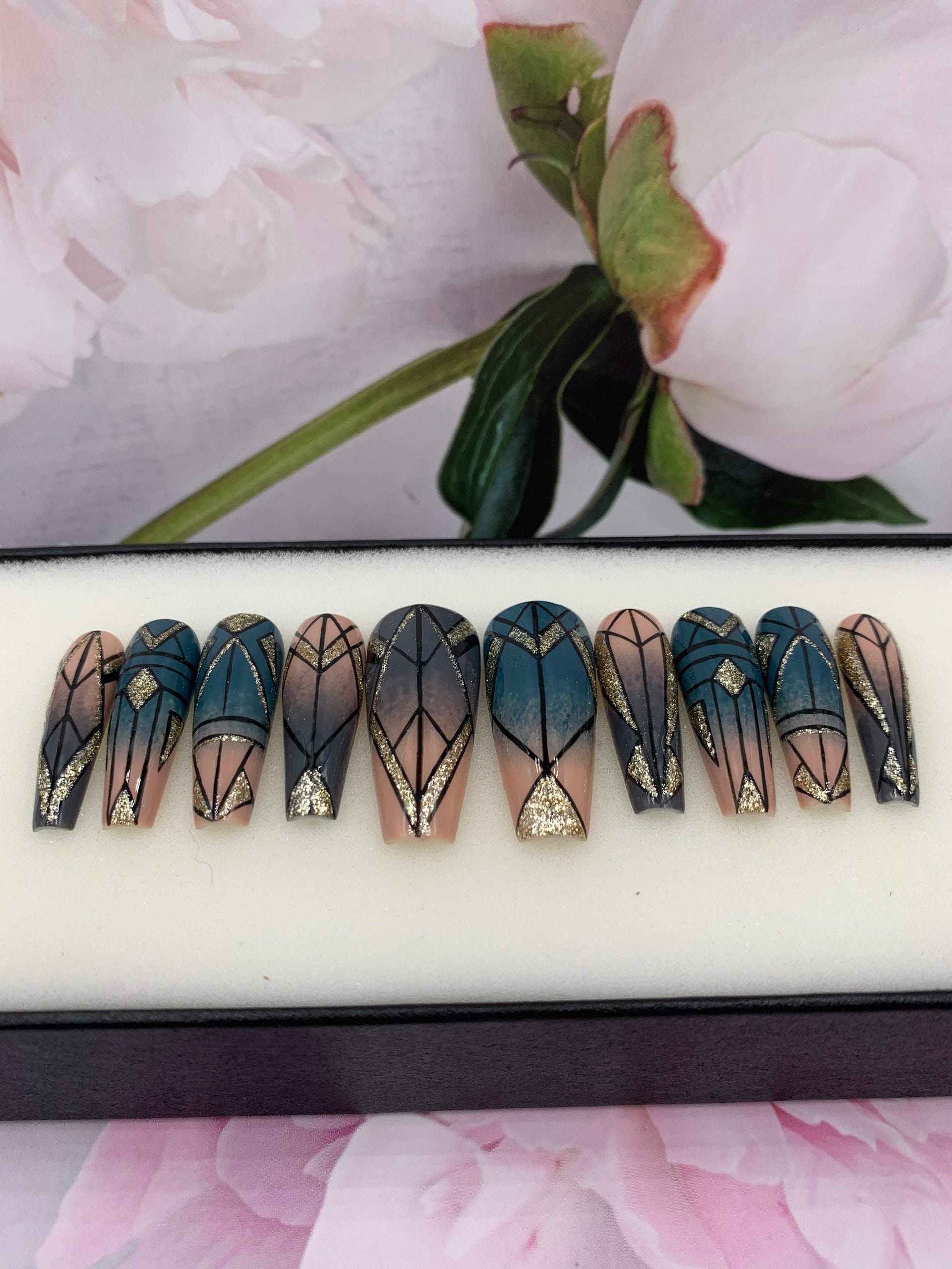 Cute Fake Nails Acrylic Nails Glue on Nails Press on - Etsy