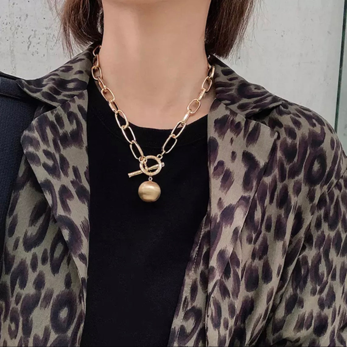 Collar de cadena de mujer multicolor de 18k / cadena de acero | Etsy Collar de cadena de mujer multicolor de 18k / cadena de acero | Etsy