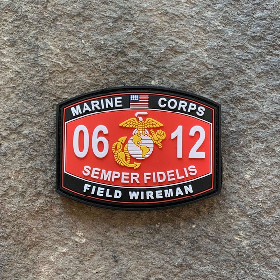 USMC 0612 Field Wireman MOS PVC Semper Fidelis 3 X 2 Inches | Etsy