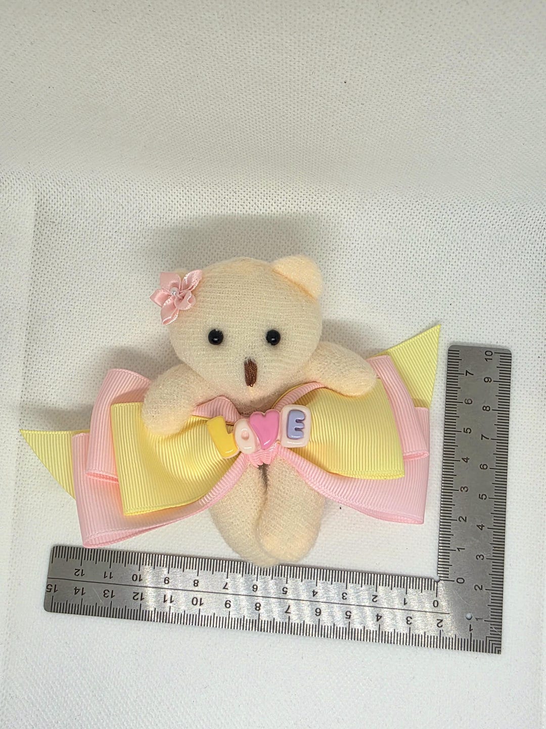 Handmade Teddy Bear Hair Bow - Etsy