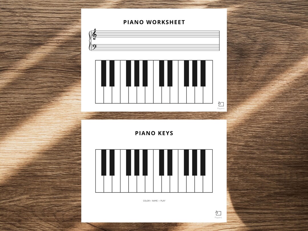 Printable Piano Keyboard Diagram & Worksheet | Music Theory Bundle (PDF ...