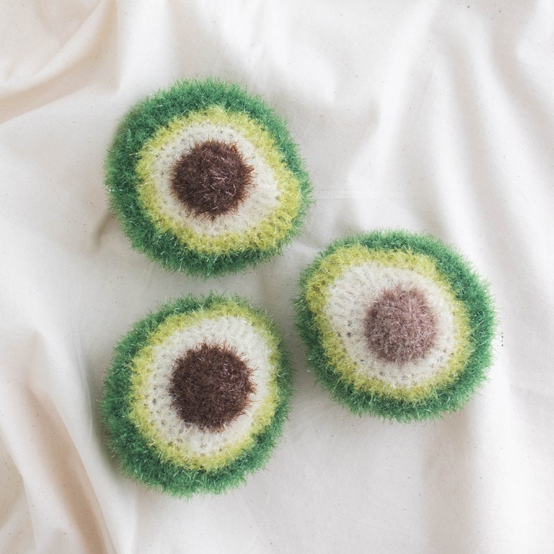 DIY Crochet Scrubber Pattern Avocado Crochet Scrubber Make | Etsy