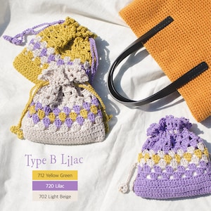 DIY Crochet Pouch Package: Yarn and Pattern - Olio Lipstick Pouch DIY ...