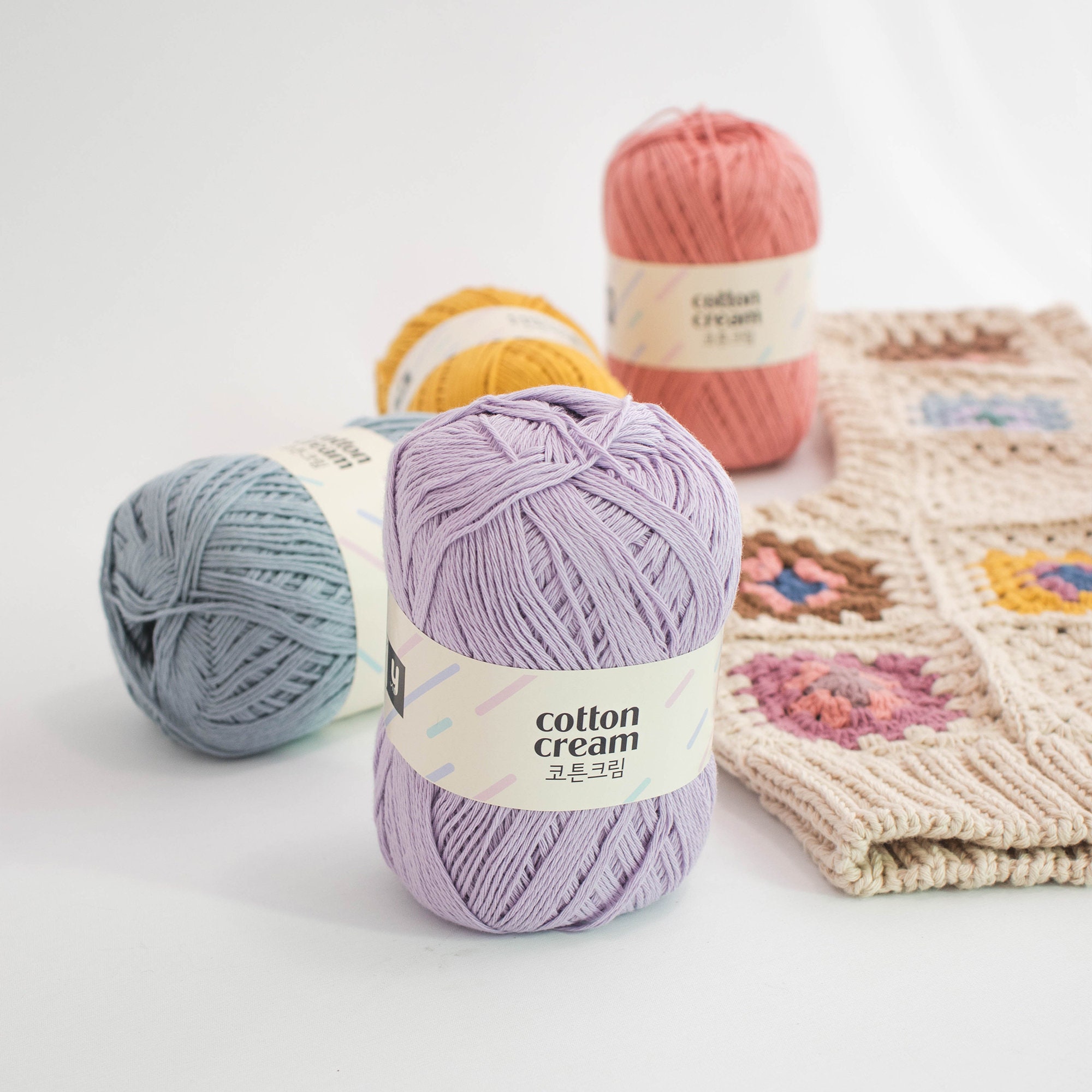 Cotton Cream70g Yarn: Crochet Knitting Cotton Yarn Perfect - Etsy