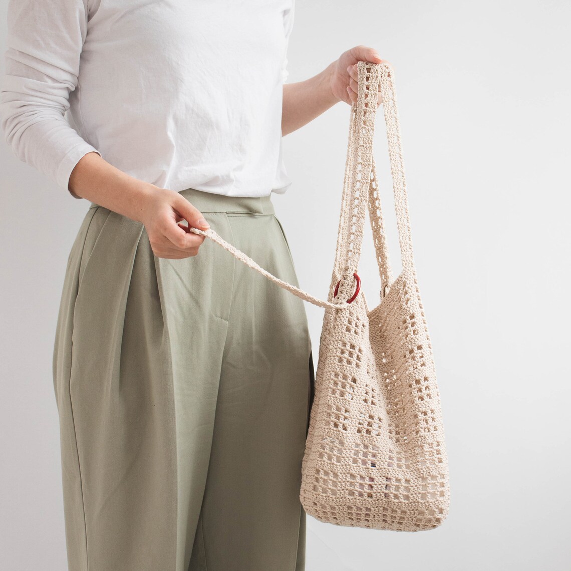 DIY Crochet Bag Pattern japanese Ver Olio Summer Big Bag | Etsy