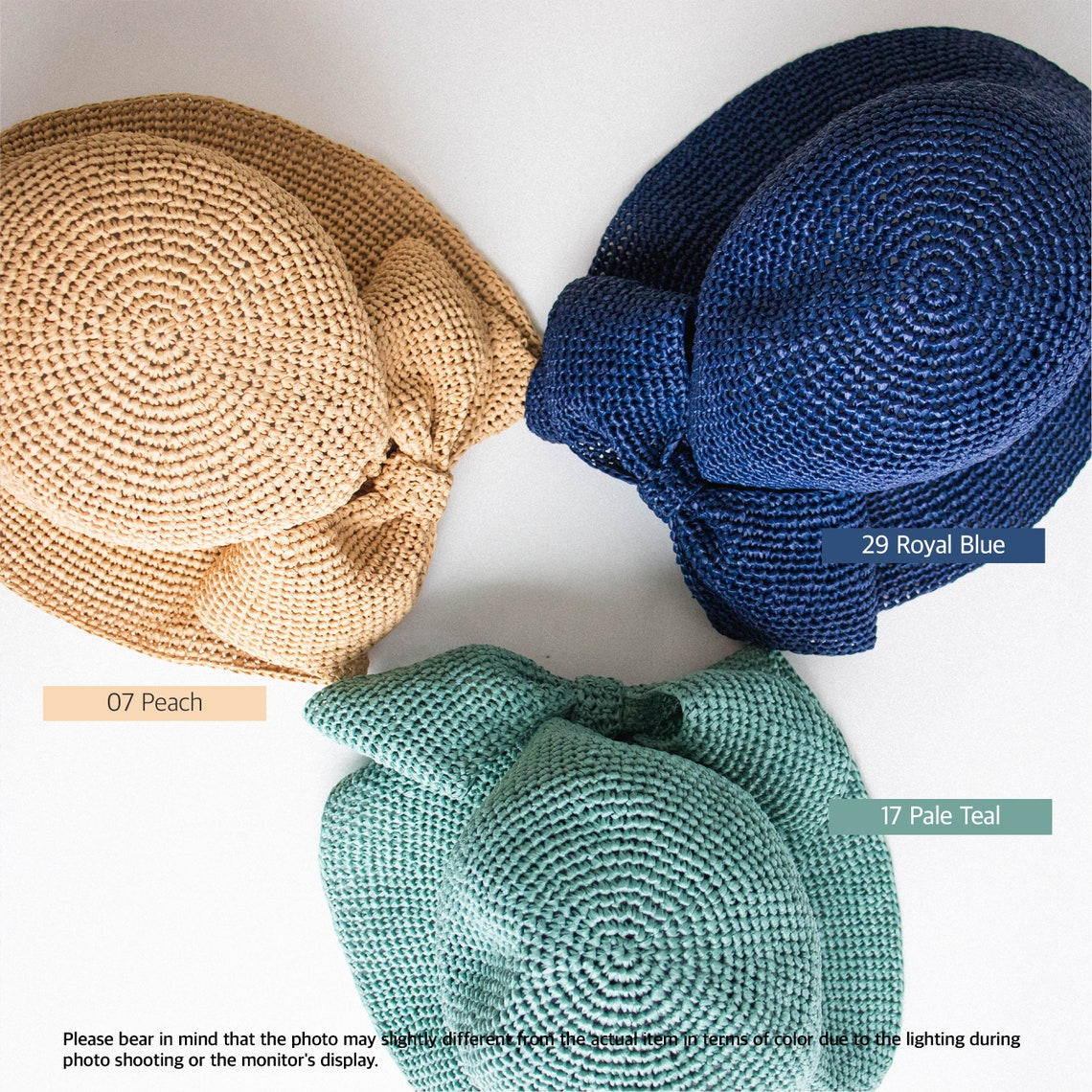 DIY Crochet Bow Hat Package: Lattan Raffia Yarn & Pattern - Etsy