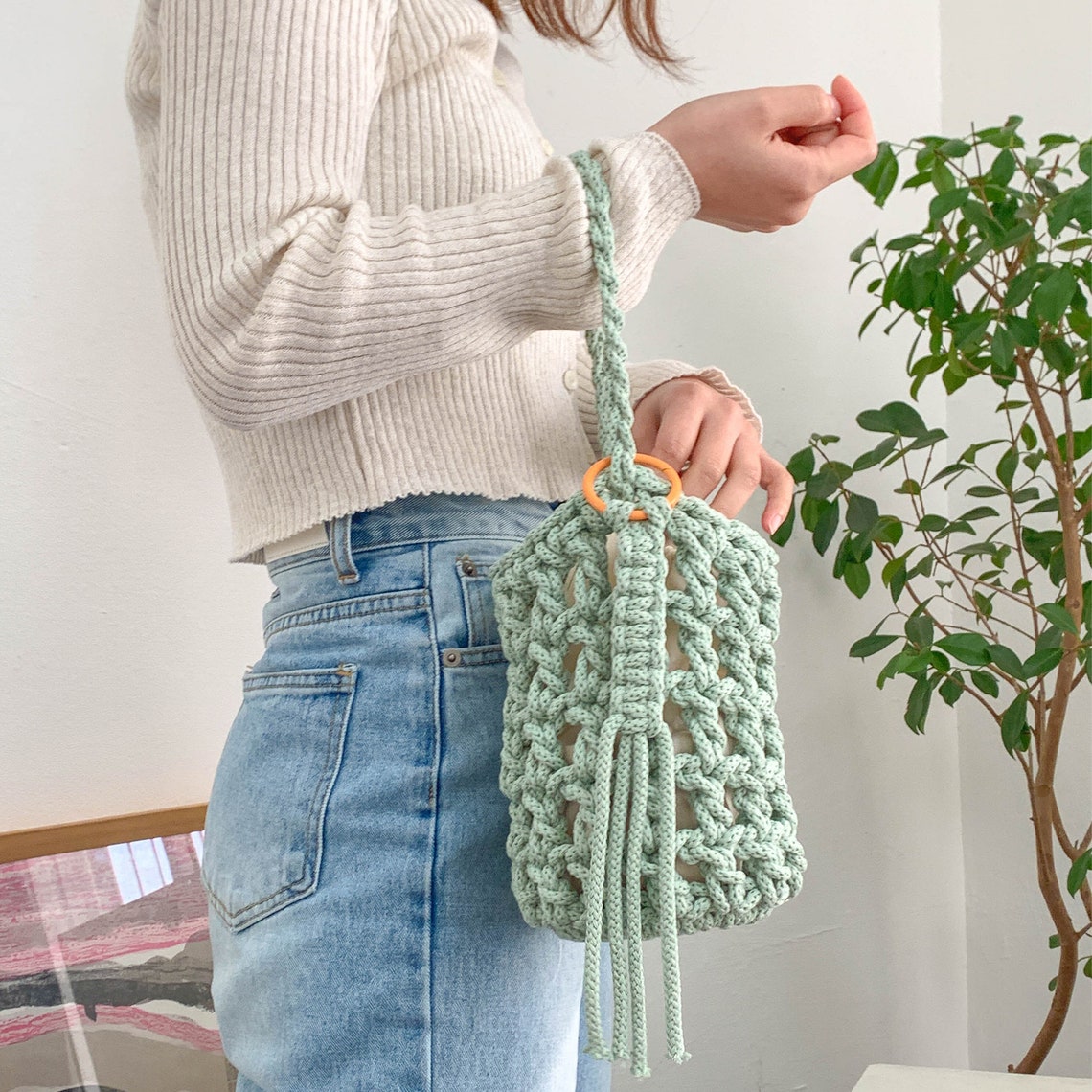 Patron de sac DIY au crochet - sac Jemilli Merci, sac au crochet simple ...