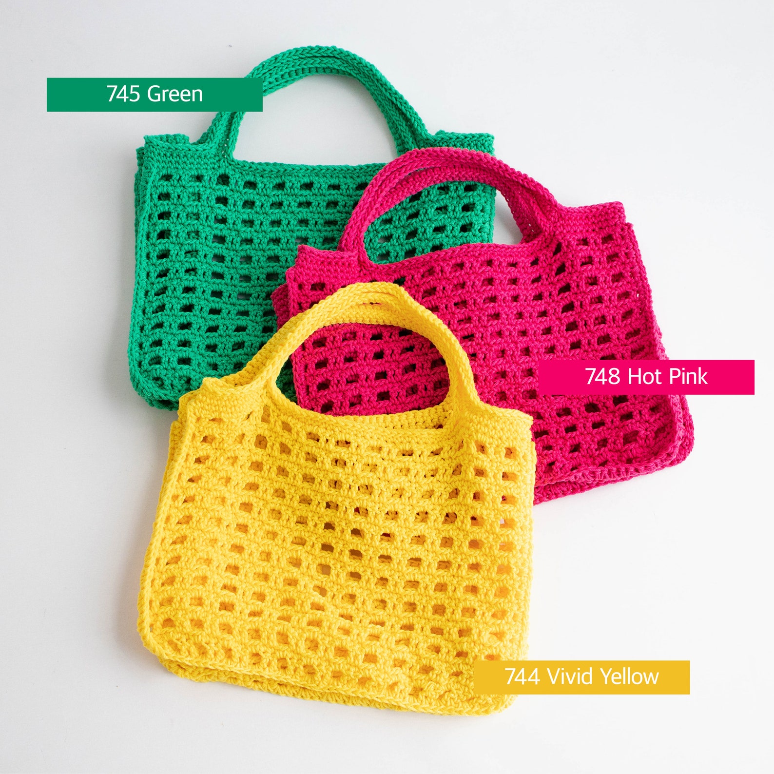 DIY Crochet Bag Package: Yarn and Pattern Olio Mini Bongbong Net Bag ...