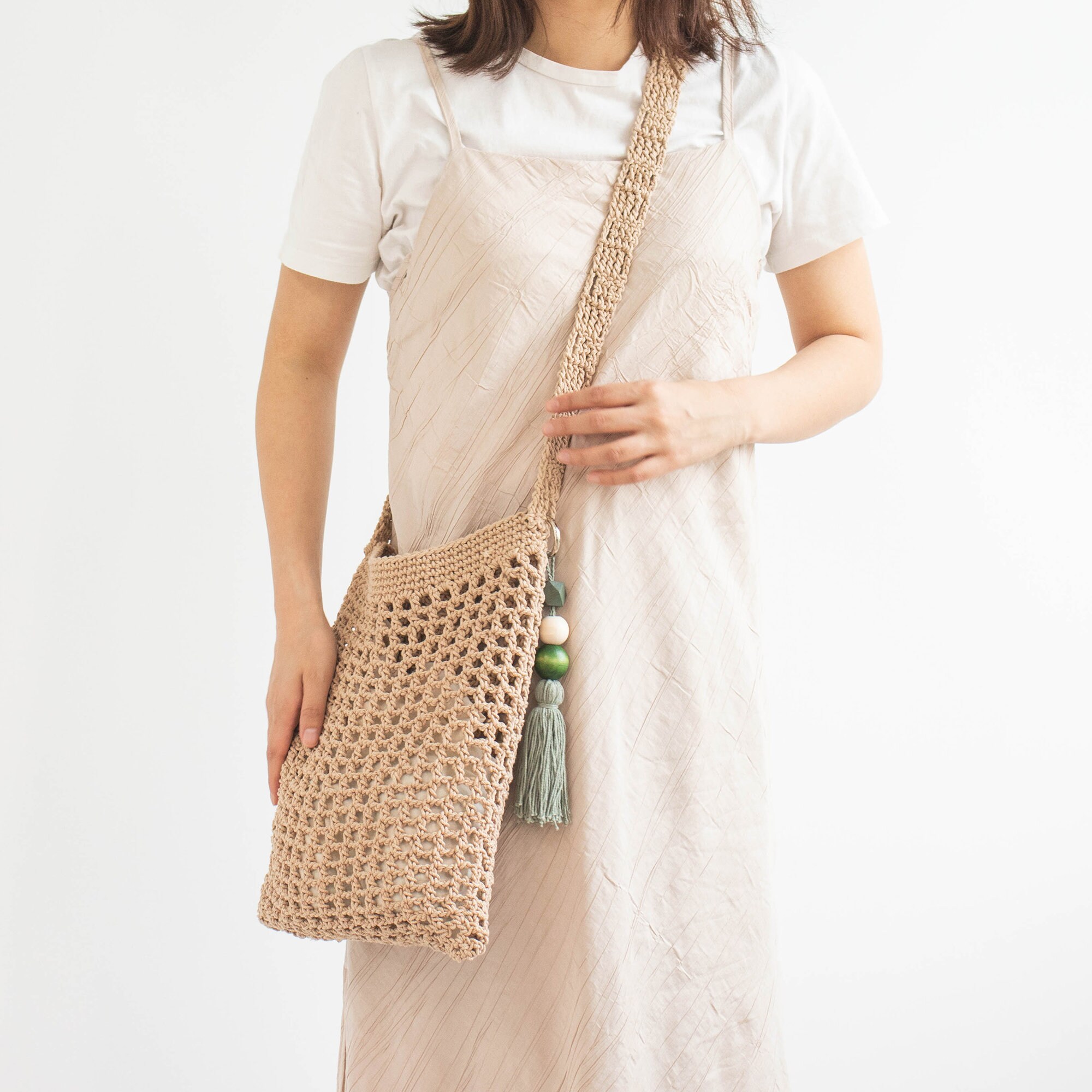 DIY Crochet Bag Pattern Adela Long Line Net Bag Pattern. - Etsy