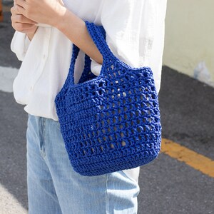 DIY Crochet Bag Pattern - Biscuit Triangle Net Bag (mini) Downloadable ...