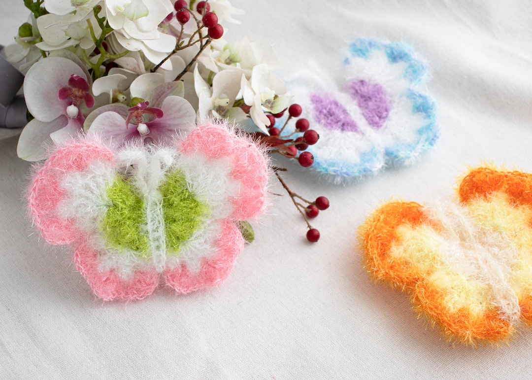 DIY Crochet Scrubber Pattern - Butterfly High Luffa Downloadable ...