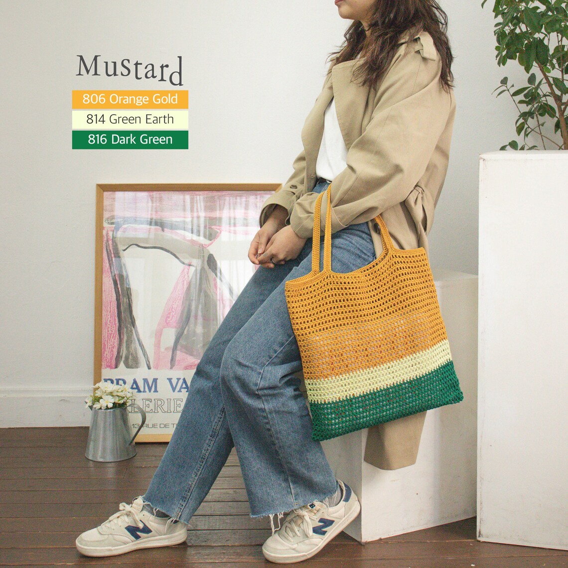 DIY Crochet Bag Package: Yarn and Printed Pattern Included | Etsy