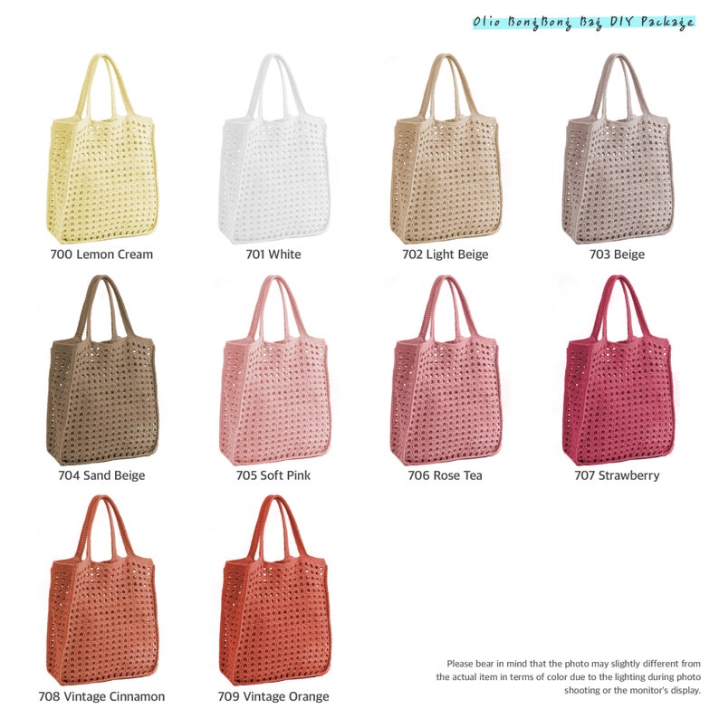 DIY Crochet Bag Package: Yarn and Pattern Bongbong Net Bag - Etsy