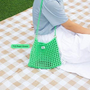 DIY Crochet Bag Pattern - Mini Milli Summer Net Bag Crochet Pattern ...