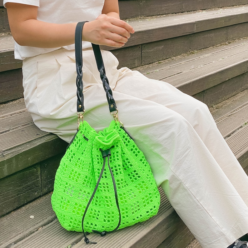 DIY Crochet Bag Pattern Olio Summer Big Bag With String - Etsy