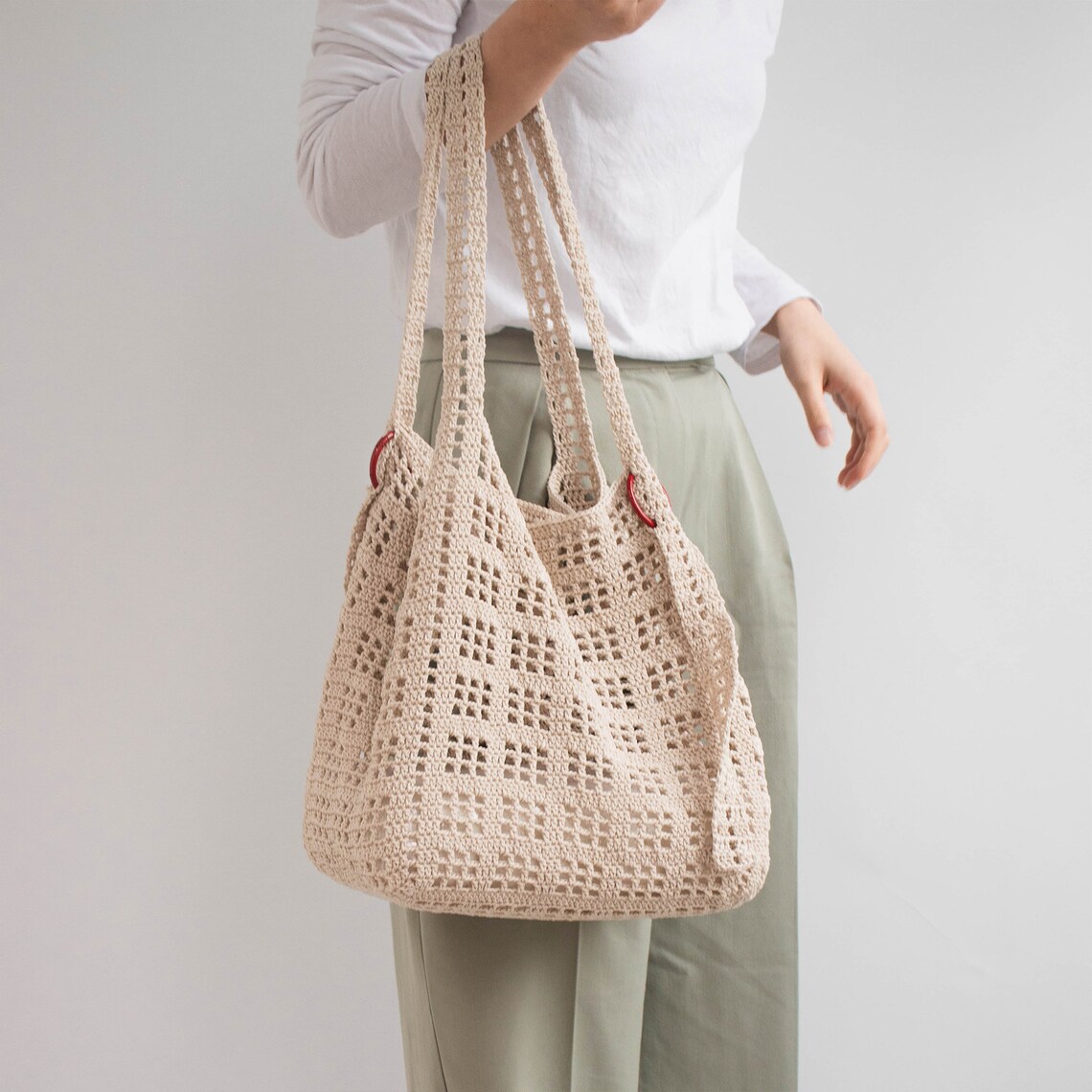 DIY Crochet Bag Pattern japanese Ver Olio Summer Big Bag | Etsy