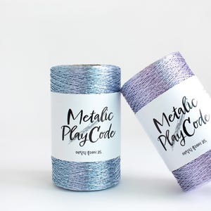 Metallic Play Code Yarns (250g) : Crochet, Knitting and More, Polyester Yarn Perfect for Bags ...