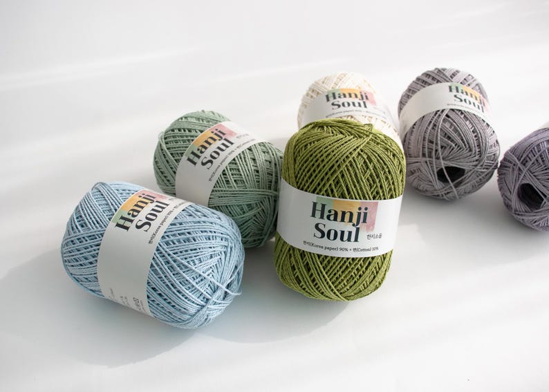 Traditional Korean Paper Crochet Yarn [hanji Soul (50g)] Hanji, Cotton ...
