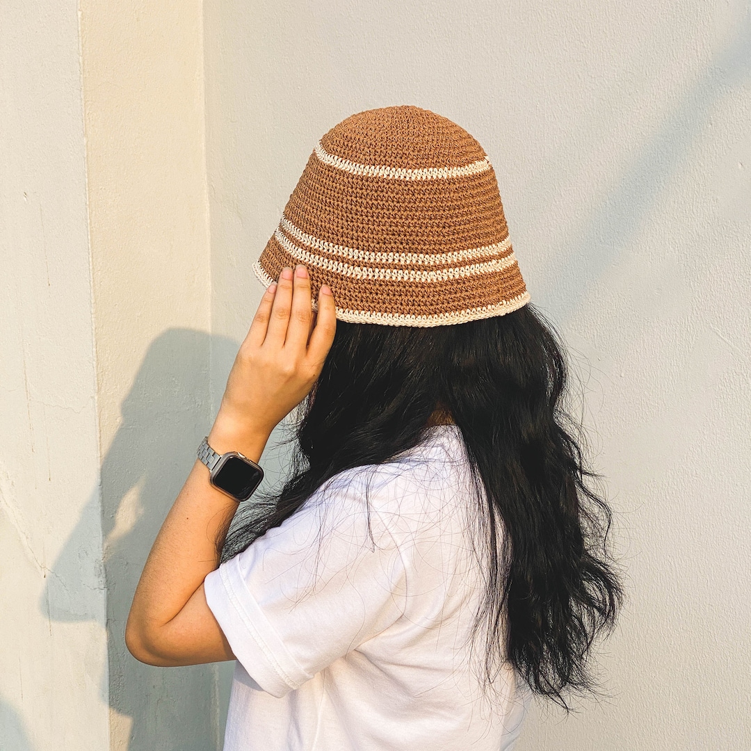 DIY Linen Crochet Bucket Hat Pattern – Picnic Style (PDF Pattern) - Etsy