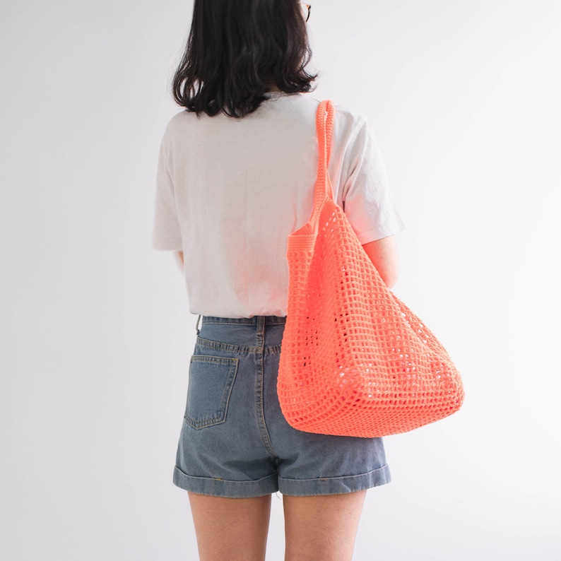 DIY Crochet Bag Pattern - Beach Net Bag Downloadable Pattern Only ...