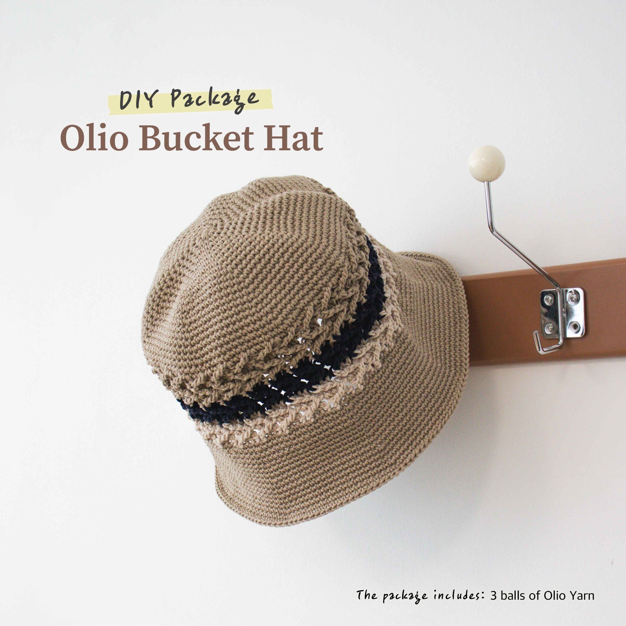 DIY Crochet Bag Package: Yarn and Pattern Olio Bucket Hat | Etsy