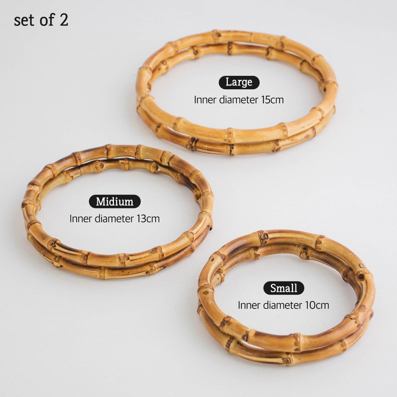 Bamboo Circular Handles for Tote Purse Bag, Set of 2 - Etsy
