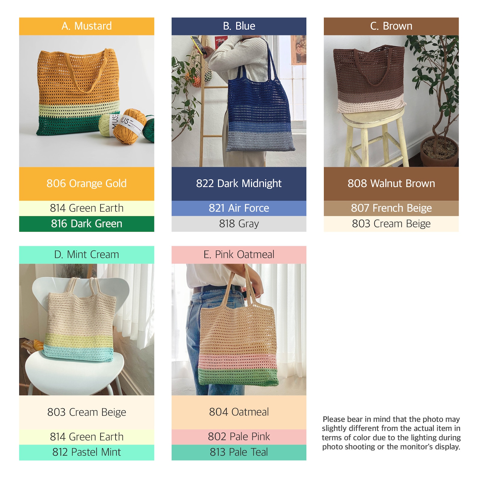 DIY Crochet Bag Package: Yarn and Printed Pattern Included - Etsy Singapore