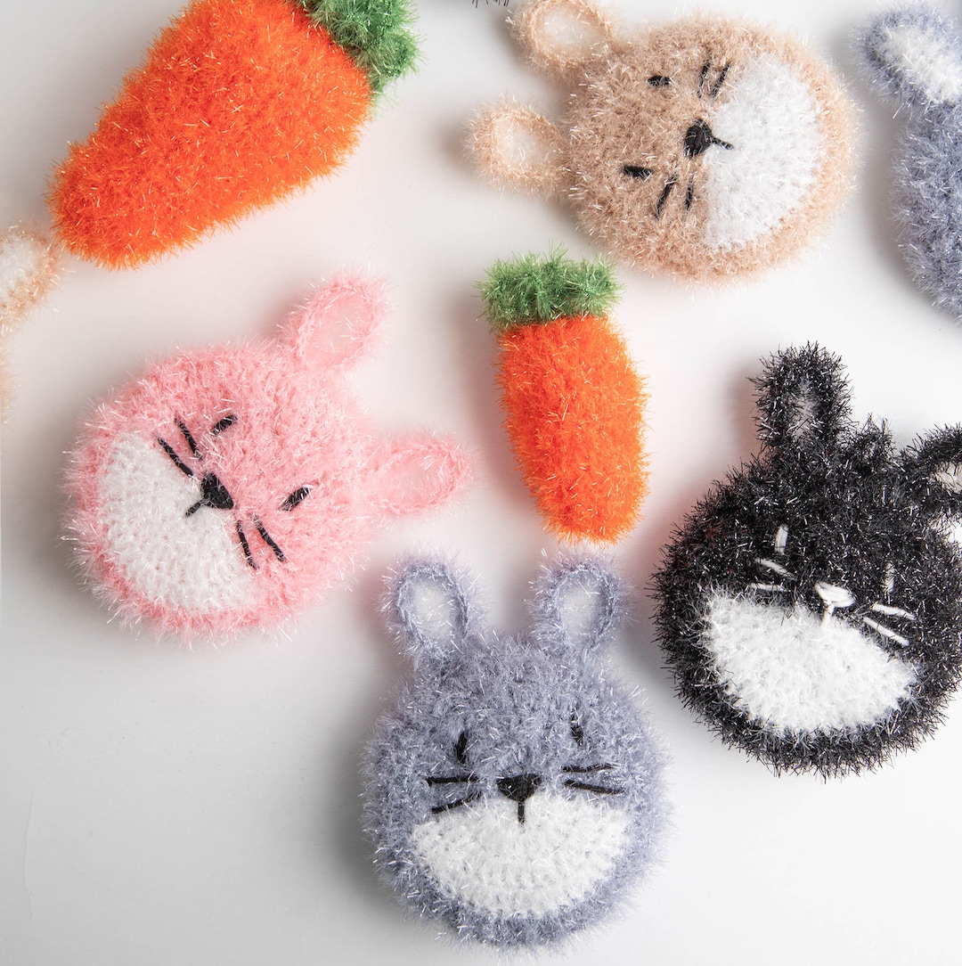 DIY Crochet Pattern - Rabbit & Carrot Scrubber - Etsy