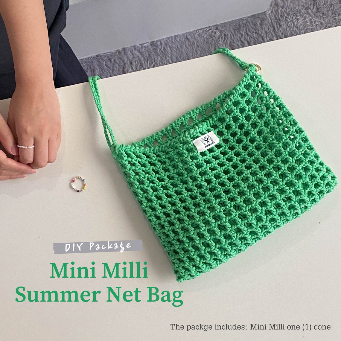 DIY Crochet Bag Package: Yarn and Pattern, Accessories - Mini Milli ...