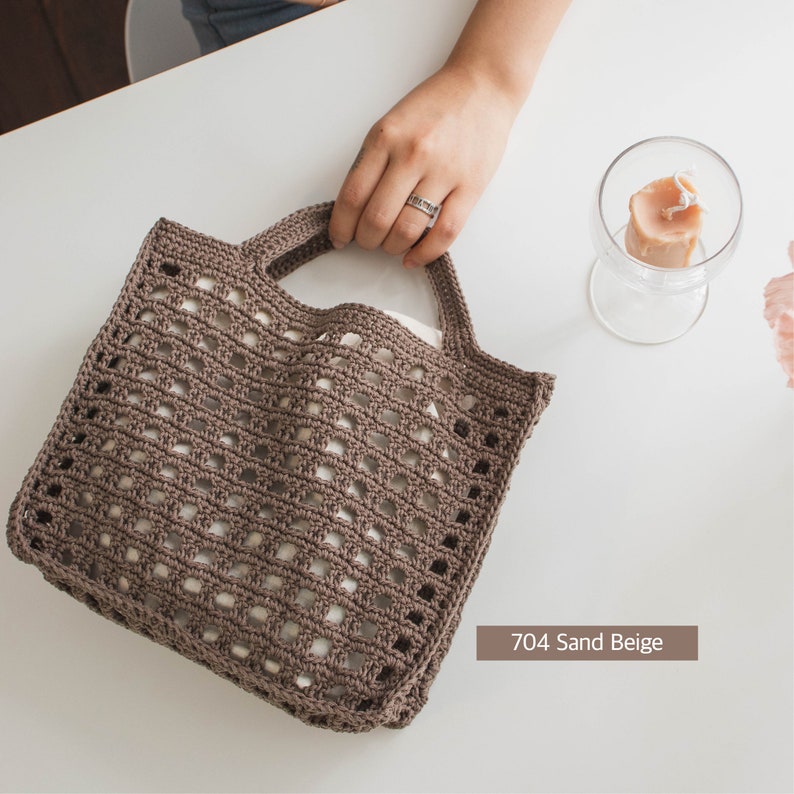 DIY crochet bag package: yarn and pattern Olio Mini Bongbong | Etsy