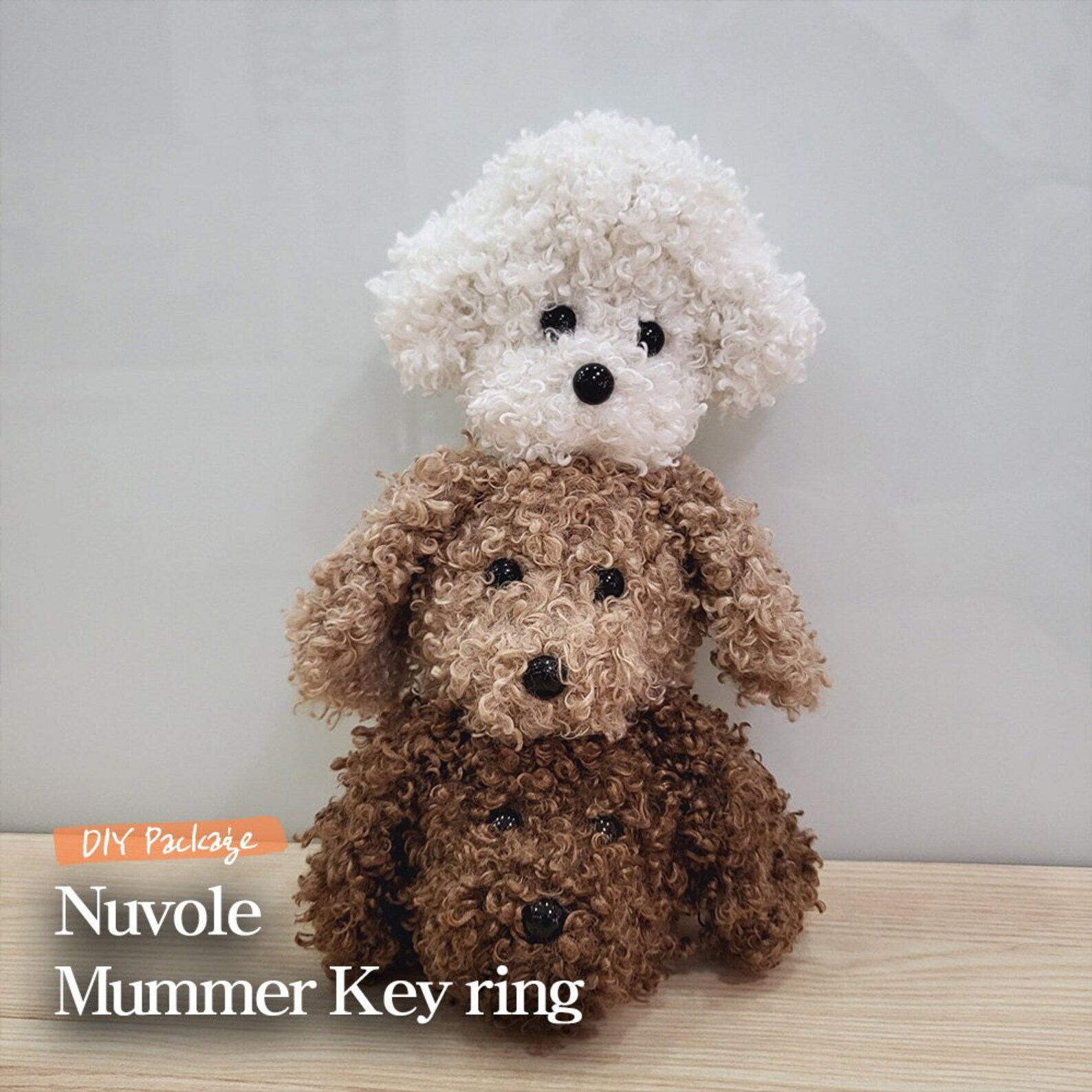DIY Key Ring Package: Yarn and Pattern - Nuvole Mummer Key Ring ...