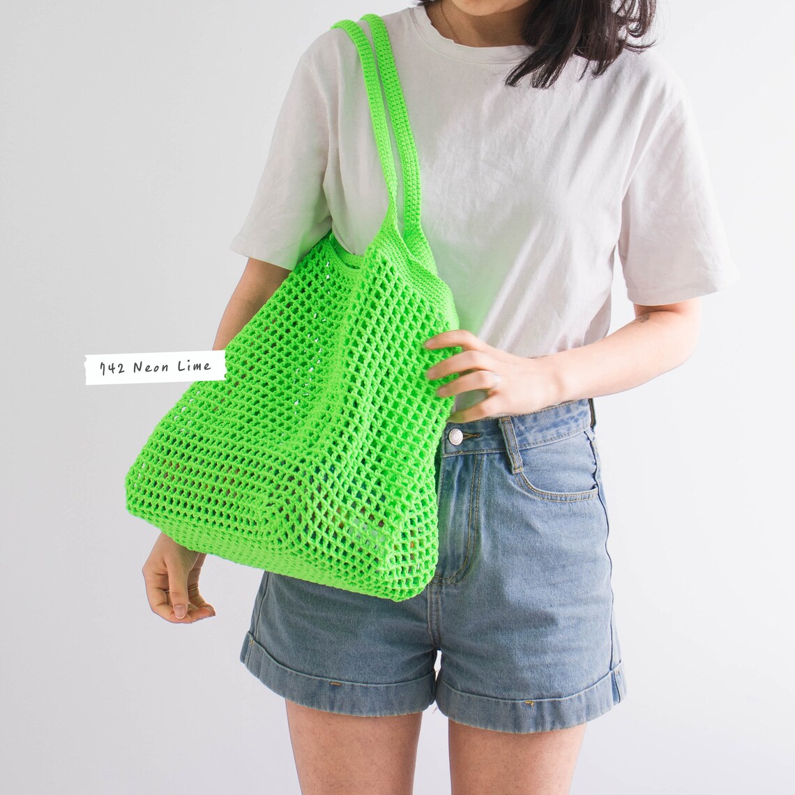 DIY Crochet Bag Package: Yarn and Pattern Beach Net Bag | Etsy