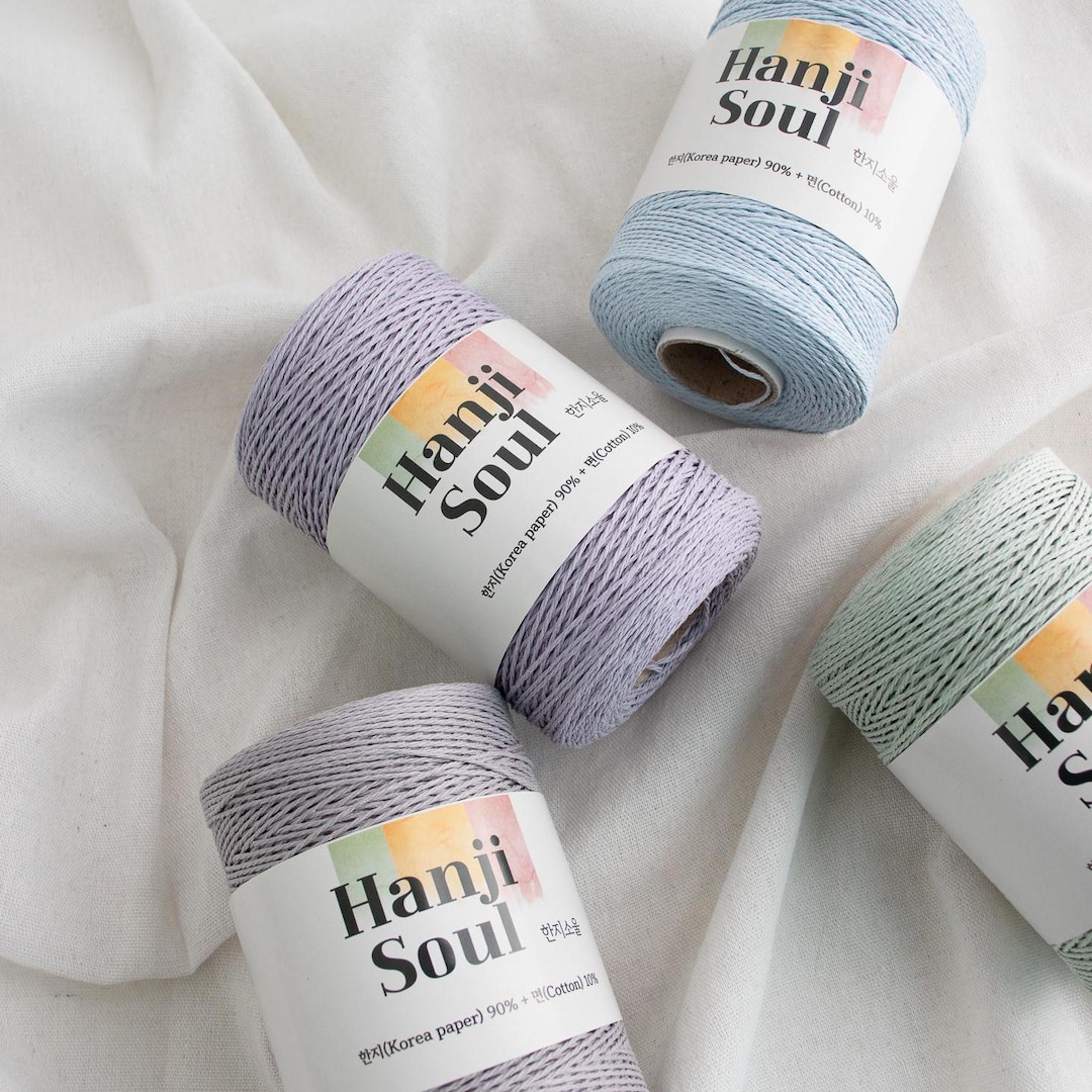Traditional Korean Paper Crochet Yarn [hanji Soul (200g)] Hanji, Cotton ...