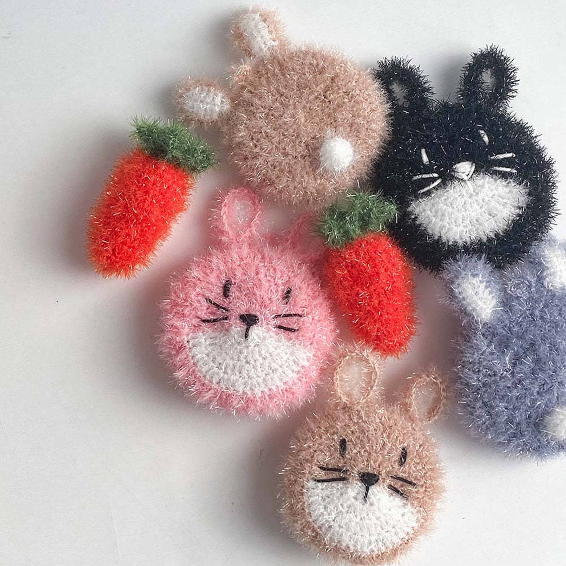 DIY Crochet Pattern - Rabbit & Carrot Scrubber - Etsy