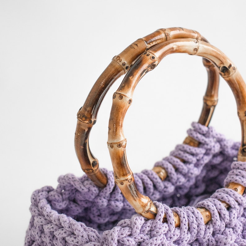 Bamboo Circular Handles for Tote Purse Bag Set of 2 - Etsy