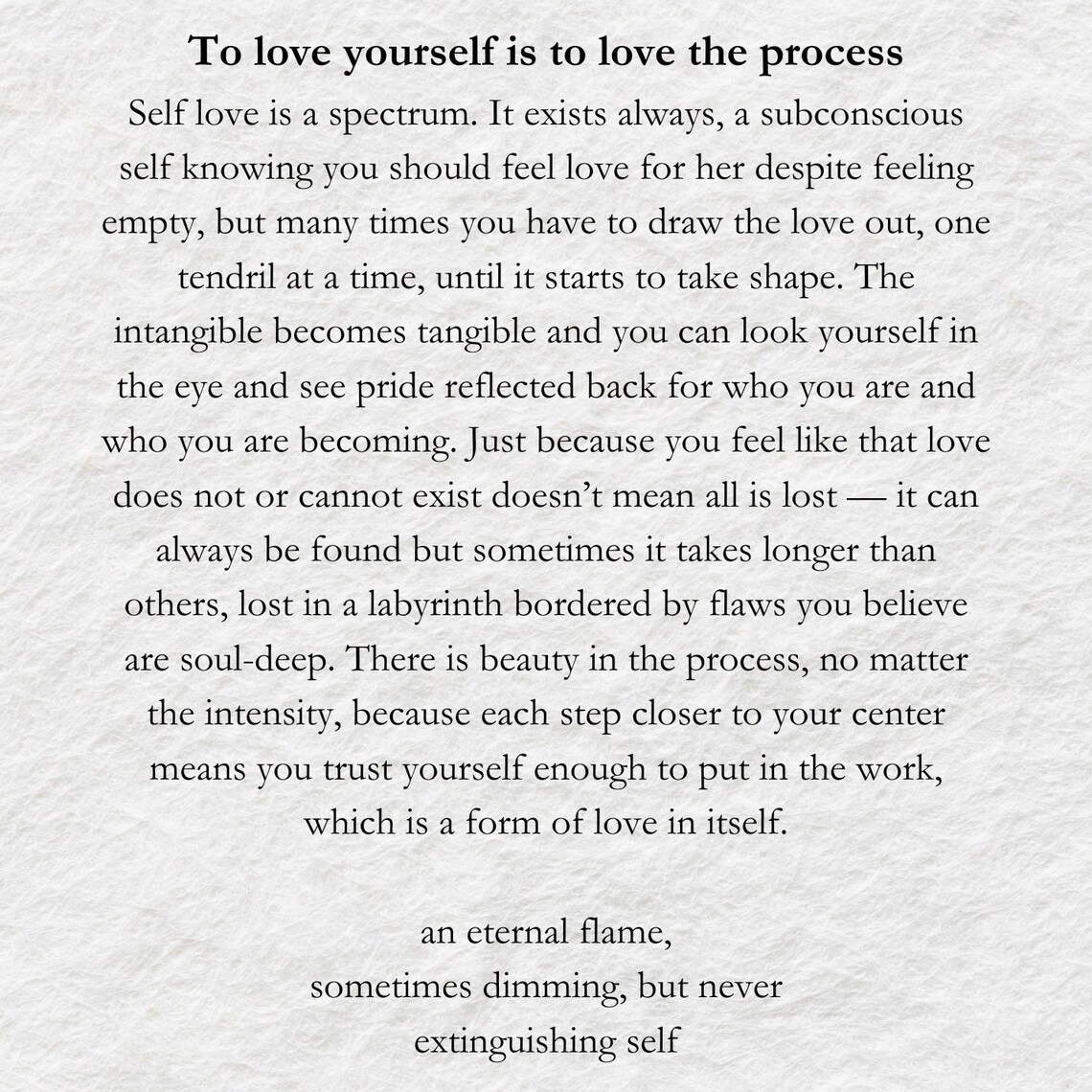 Self Love Poetry Print Unframed Signed Inspirational Poem and Quote by ...