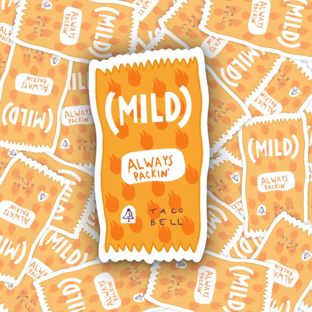 Taco Bell Mild Sauce Packet Sticker Hydroflask Sticker | Etsy