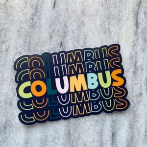 Columbus Ohio Text Sticker | Laptop Sticker | Notebook Sticker | Vinyl ...
