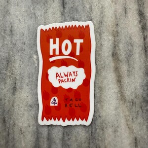 Taco Bell Hot Sauce Packet Sticker | Laptop Sticker | Notebook Sticker ...