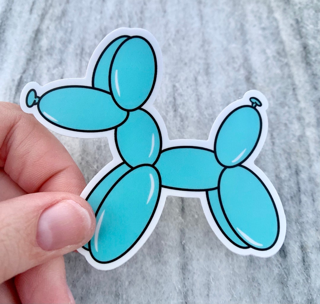 Blue Balloon Dog Sticker | Laptop Sticker | Notebook Sticker | Vinyl ...