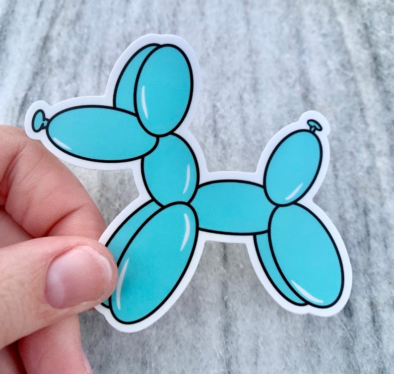Blue Balloon Dog Sticker Laptop Sticker Notebook Sticker - Etsy