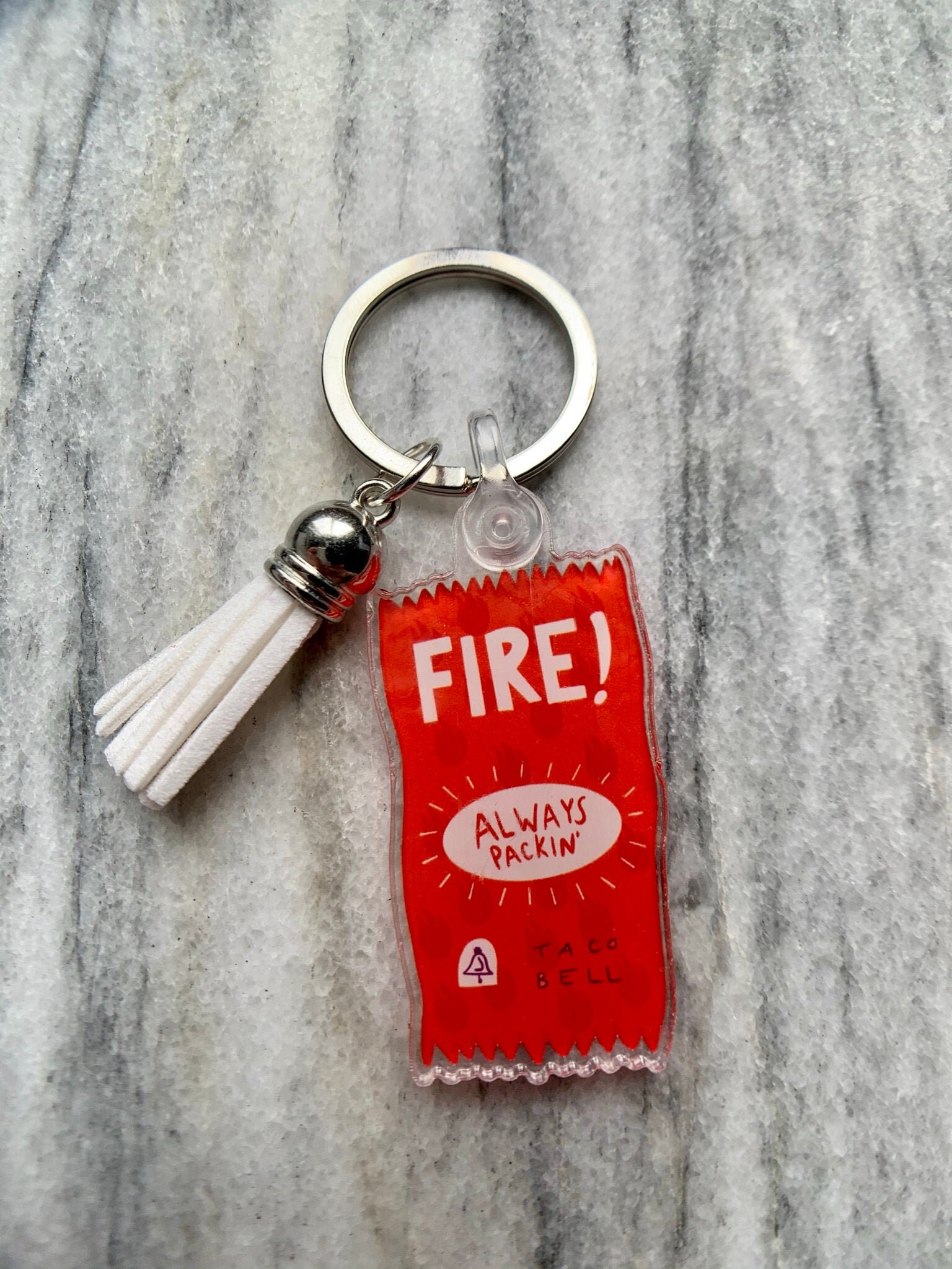 Taco Bell Fire Sauce Packet Keychain - Etsy