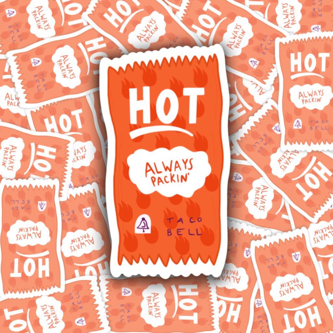 Taco Bell Hot Sauce Packet Sticker Hydroflask Sticker Etsy