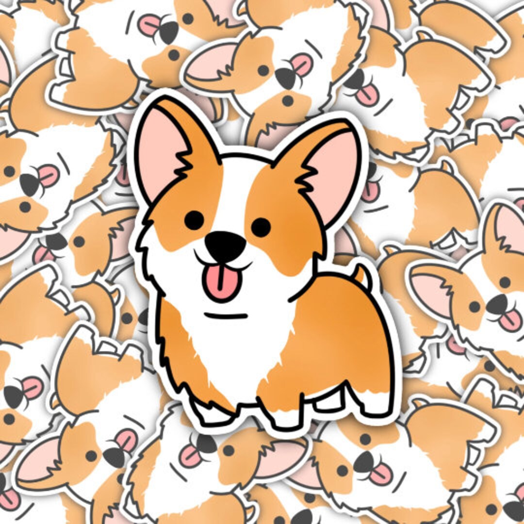 Corgi Sticker Laptop Sticker Notebook Sticker Vinyl Sticker Waterproof ...