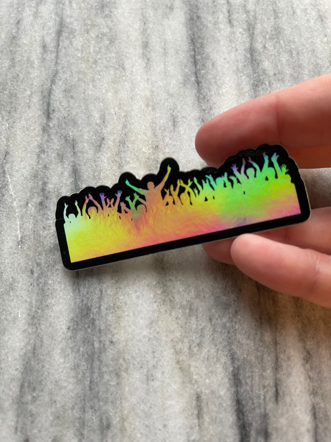 Holographic Concert Crowd Sticker | Laptop Sticker | Notebook Sticker ...